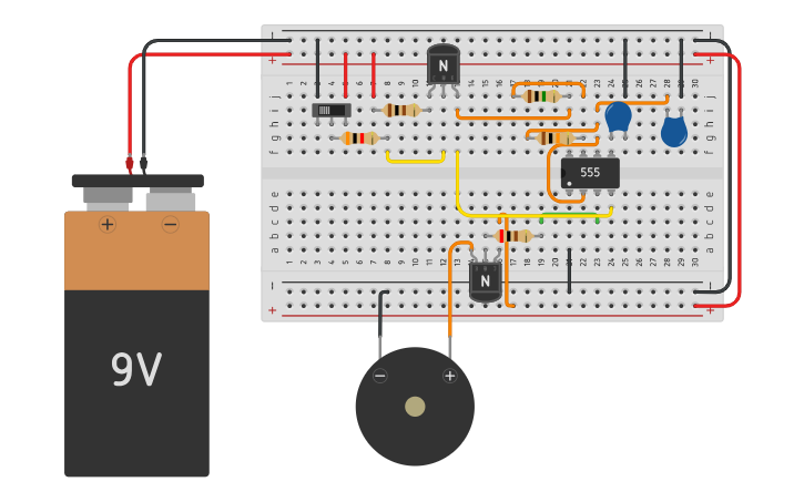 Circuit design Sizzling Wluff - Tinkercad