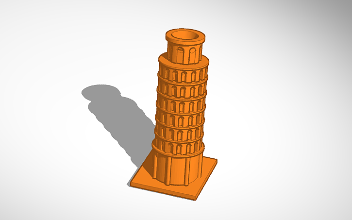 3D design Torre Pizza - Tinkercad