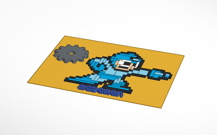 3D design 8 BIT MEGAMAN - Tinkercad