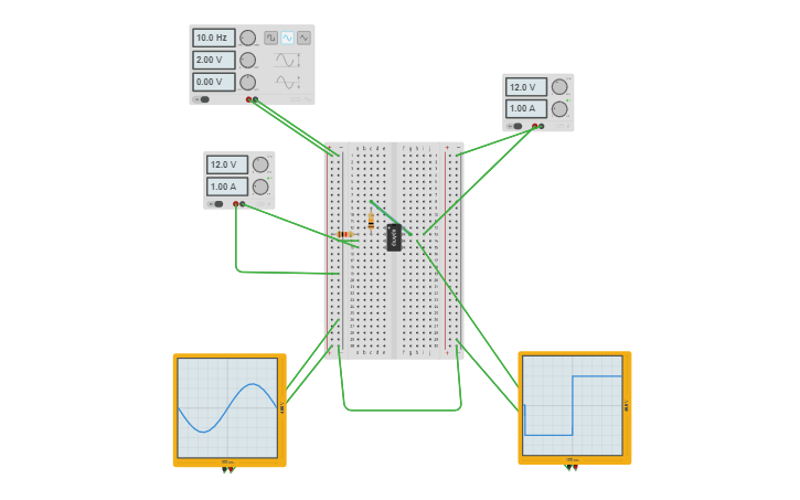 Circuit Design Assignment 3 Non Inverting Amp And Inverting Amp Circuit Tinkercad