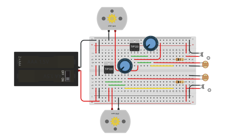 Circuit design Smart Car - Tinkercad