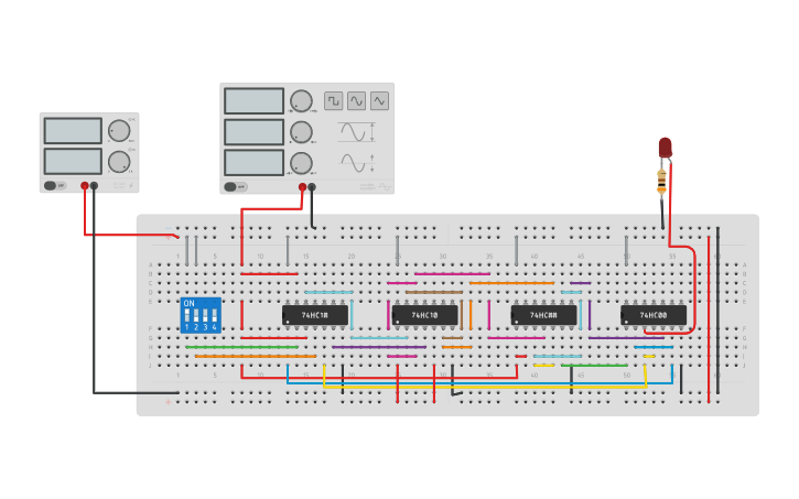 Circuit design Master slave JK flip flop | Tinkercad