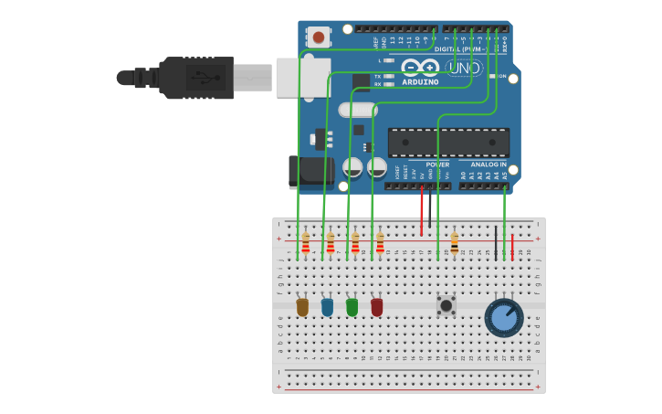 Circuit design Examen - Arduino | Tinkercad