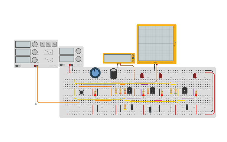 Circuit design Transistor condensateur | Tinkercad