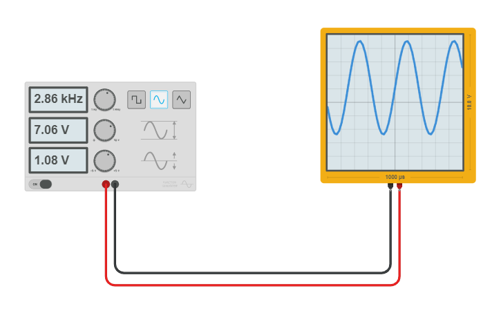 Circuit design Square/Sine/Triangle Wave - Tinkercad