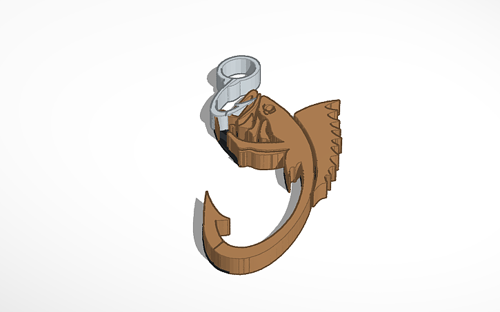 3D design Fishing keychain - Tinkercad