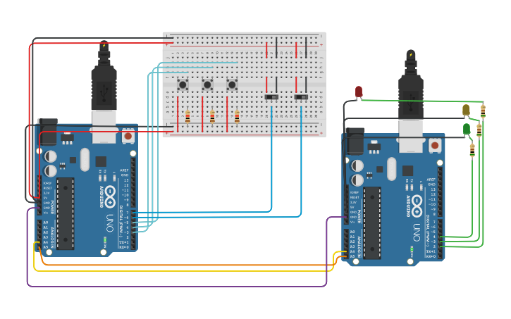 Circuit design Semafor - Tinkercad