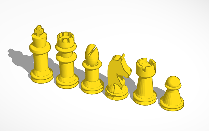 3D design Schach Figuren - Tinkercad