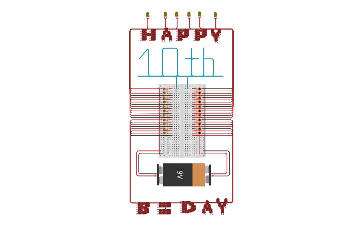 Circuit design Happy Birthday TinkerCad | Tinkercad