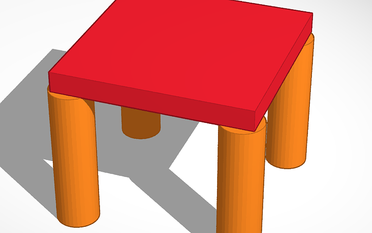3D design table - Tinkercad