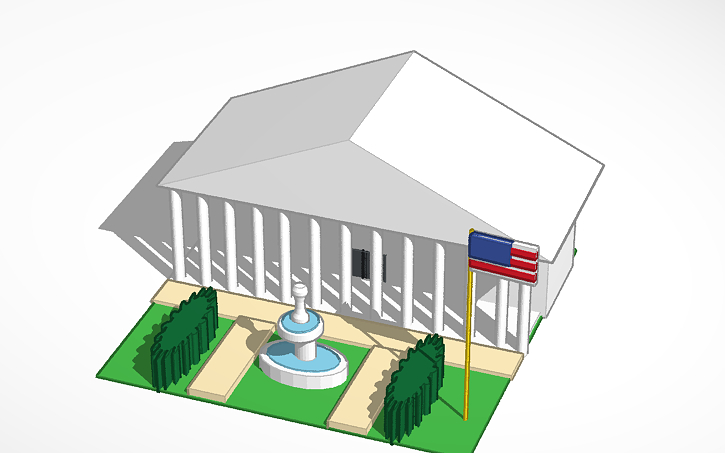 3D design the white house | Tinkercad