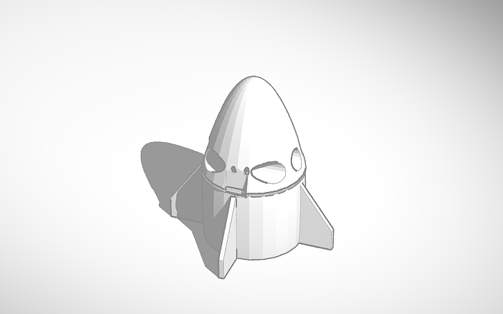 3D design Spacex Dragon V2 - Tinkercad