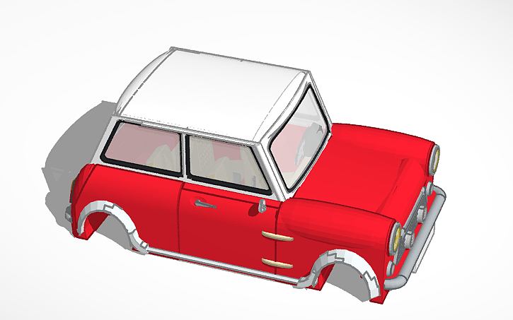 3D design 1969 Mini Cooper S Rally car - Tinkercad