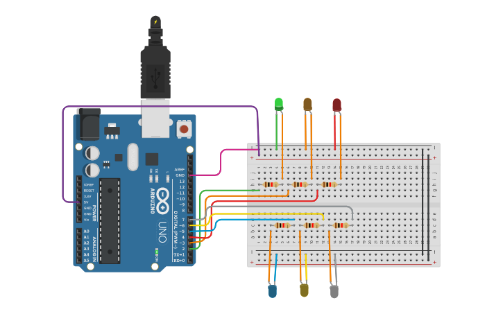 Circuit design 2 way Traffic Light_JayJayLao - Tinkercad