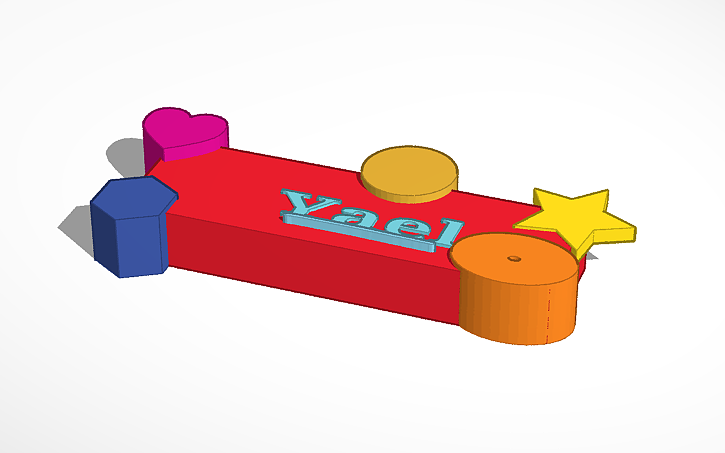 3D design Name tag | Tinkercad