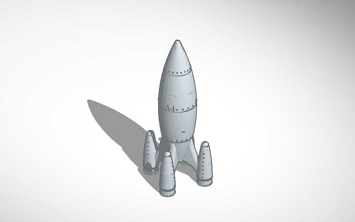 3D design ho red rocket - Tinkercad