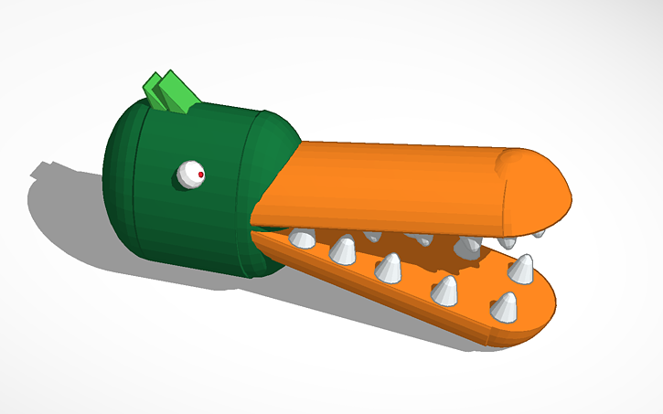 3D design angry junkie duck - Tinkercad