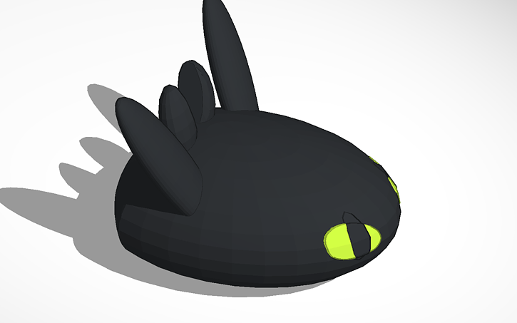 3D design Toothless' head - Tinkercad
