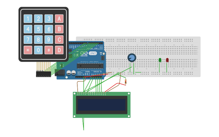 Circuit design caja fuerte - Tinkercad