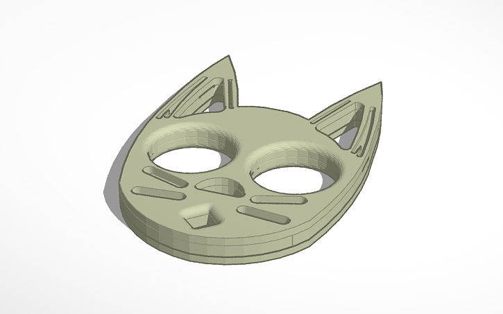3D design Defense cat Ring/Key chain - Tinkercad