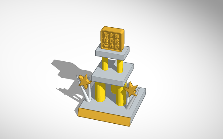 3D design TinkerCad Trophy (Tilt Before Printing) - Tinkercad