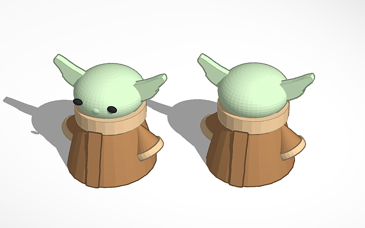 3D design bABY YODA - Tinkercad
