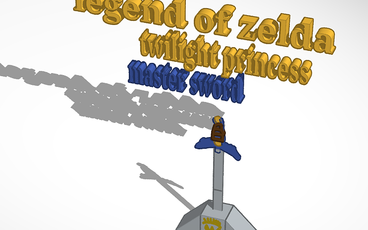 3d Design Legend Of Zelda Master Sword Tinkercad