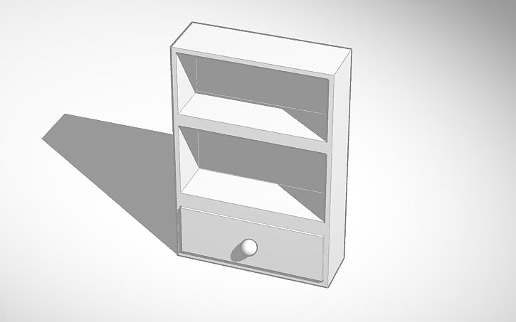 3D design bookshelf - Tinkercad