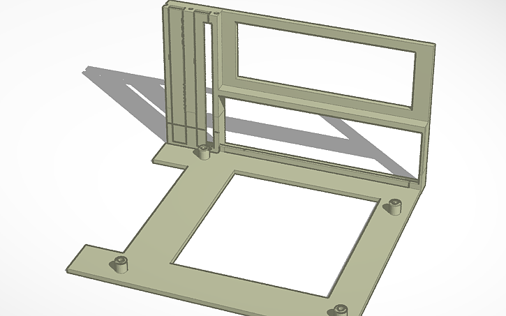 3D design mATX Cutaway V2 with LH PCIe Slot cutout - Tinkercad