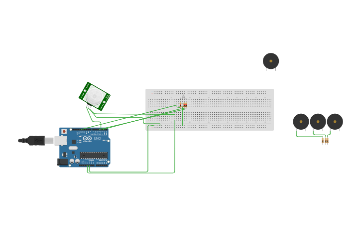Circuit design PIR 1 | Tinkercad
