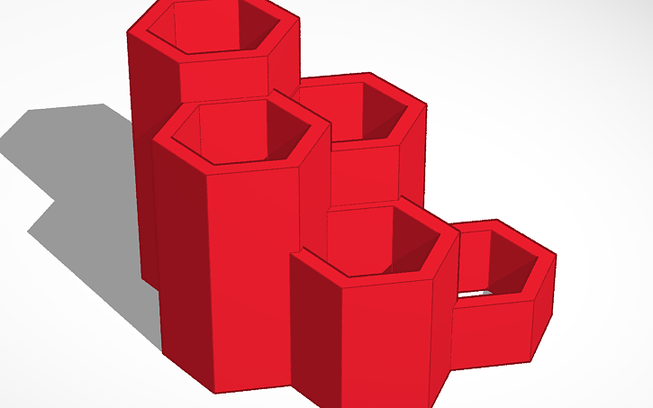 3D design pen holder - Tinkercad