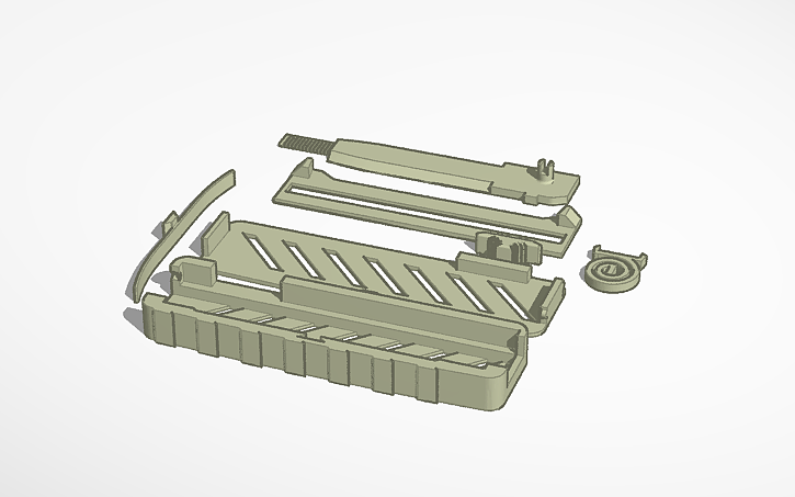 3D design Fidget comb - Tinkercad
