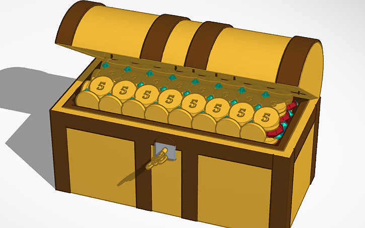3D design Pirates Treasure Chest - Tinkercad