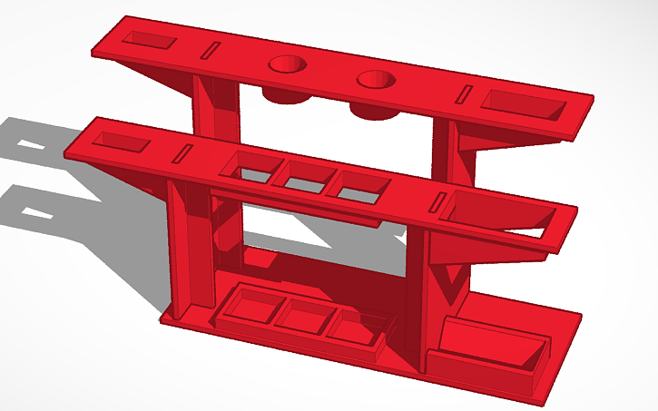 3D design Desktop Tool Caddy 5.1 Assembled View | Tinkercad