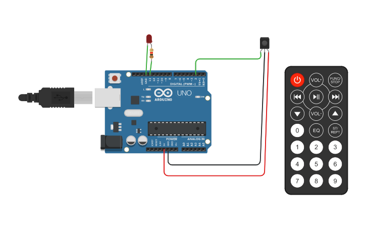 Circuit design ir sensor on light - Tinkercad