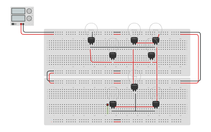 Circuit design ELECTRONICS Series Parallel | Tinkercad