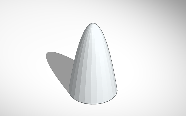 3D design rocket nose cone - Tinkercad