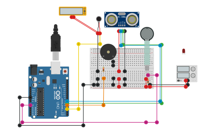 Circuit design PROYECTO SMART STICK - Tinkercad