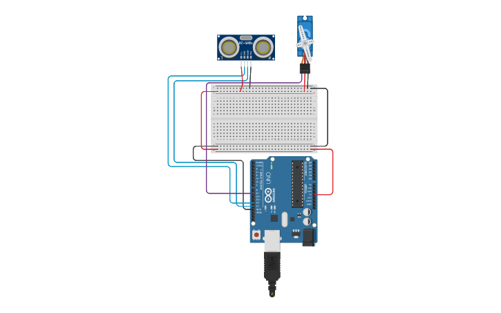 Circuit design Radar - Tinkercad