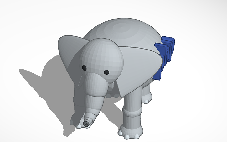 3D design PHP Elephant - Tinkercad