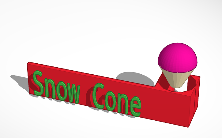 3D design Snow Cone | Tinkercad