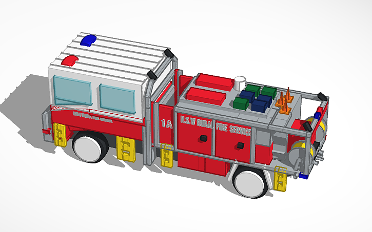 3D design fire truck - Tinkercad