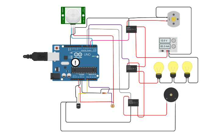 Circuit design practica 6 CRISTIAN ALVARADO PROYECTO DE DOMOTICA - Tinkercad