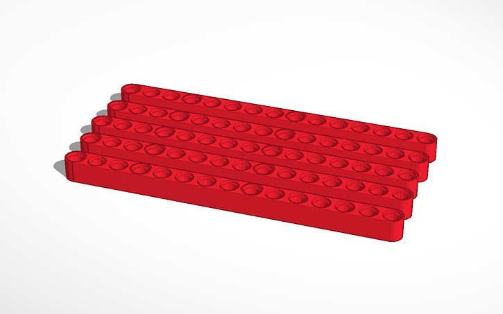 3D design Copy of Lego NXT Beam 15 holes - Tinkercad
