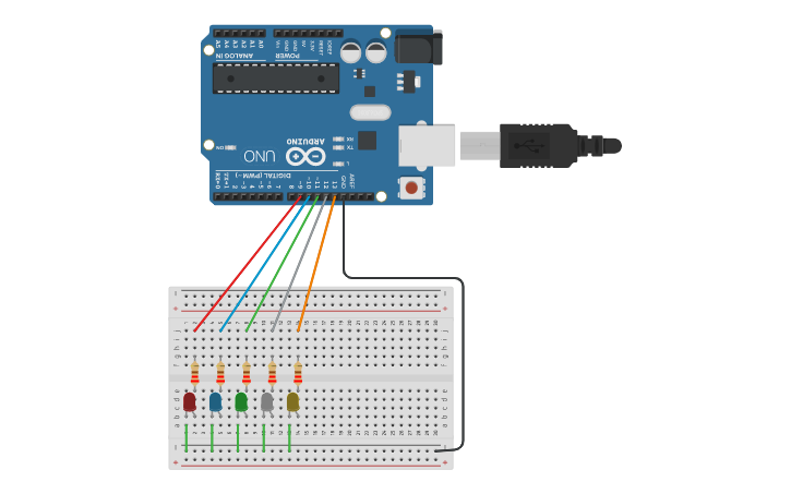 Circuit design Desafio 1 | Tinkercad