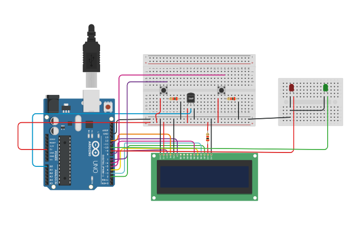 Circuit design Automatic Room Temperature Control | Tinkercad