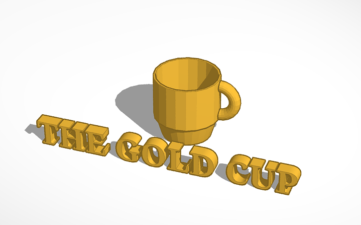 3D design Gold Cup | Tinkercad