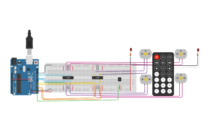 Circuit design DRONE JAY PRAKASH REMOE CONTROL | Tinkercad