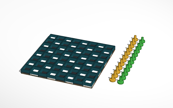 3D design Portable Checkers - Tinkercad