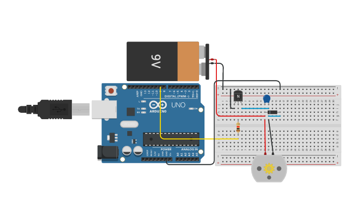 Circuit design EXERCISE 4.C. SERIAL DC MOTOR CONTROL | Tinkercad